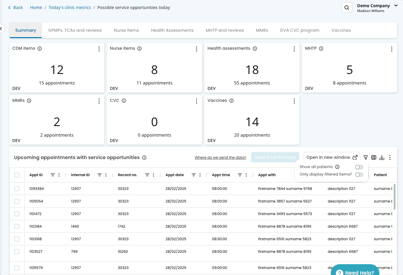Care Prompts: Send key care opportunities to your Best Practice ...