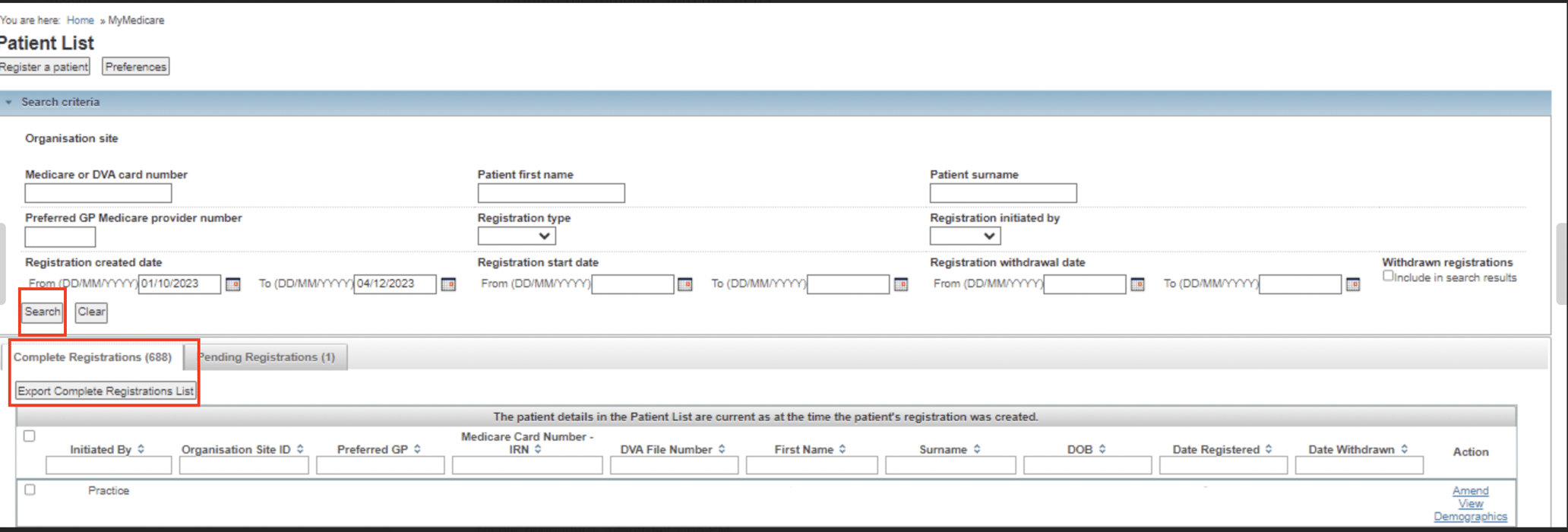 MyMedicare - Guide to exporting and importing the CSV patient list into ...