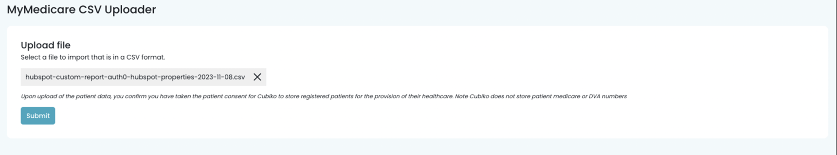 MyMedicare - Guide to exporting and importing the CSV patient list into Cubiko