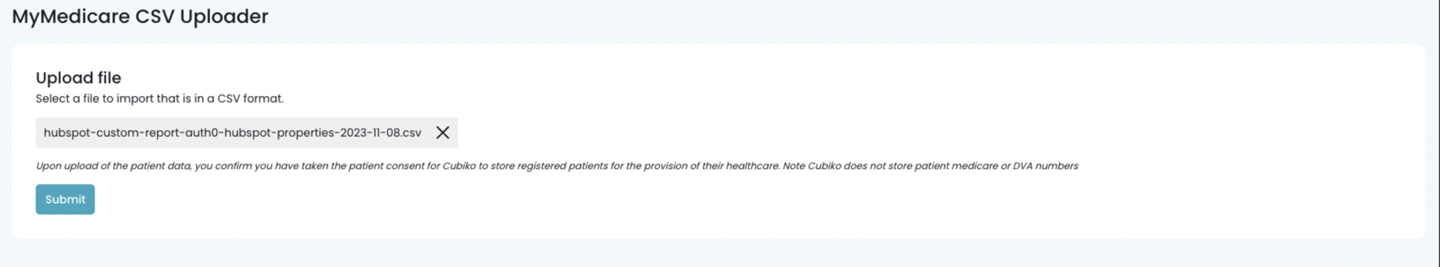MyMedicare - Guide to exporting and importing the CSV patient list into Cubiko