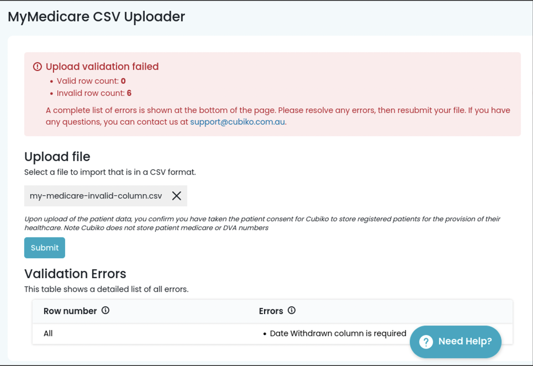 MyMedicare - Guide to exporting and importing the CSV patient list into Cubiko