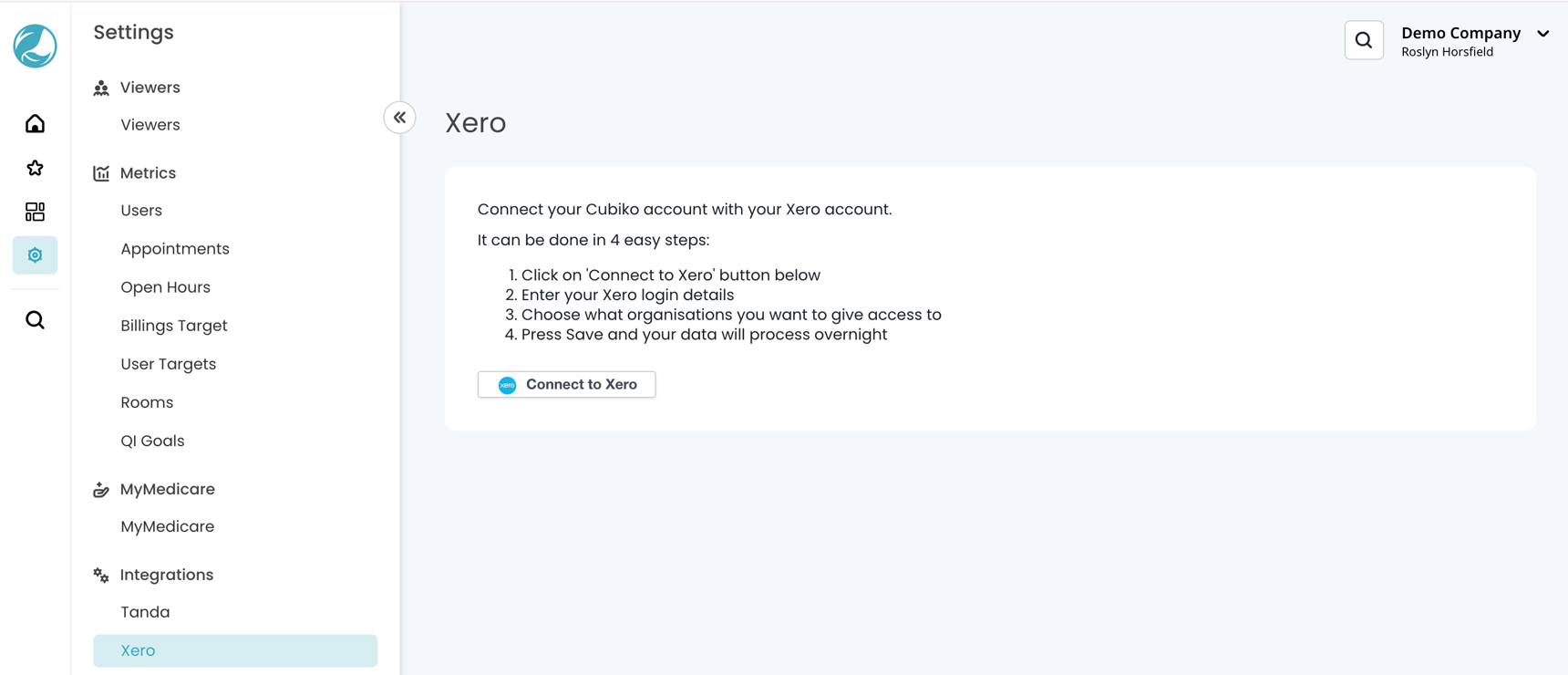 Completing Cubiko Settings