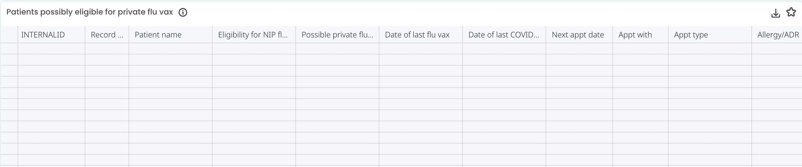 Vaccination Support: Flu vaccine